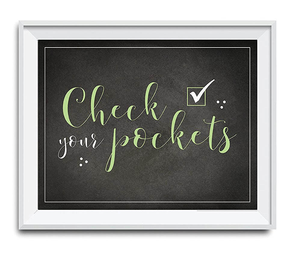 Charlton Home® 'Check Your Pockets' Unframed Graphic Art | Wayfair