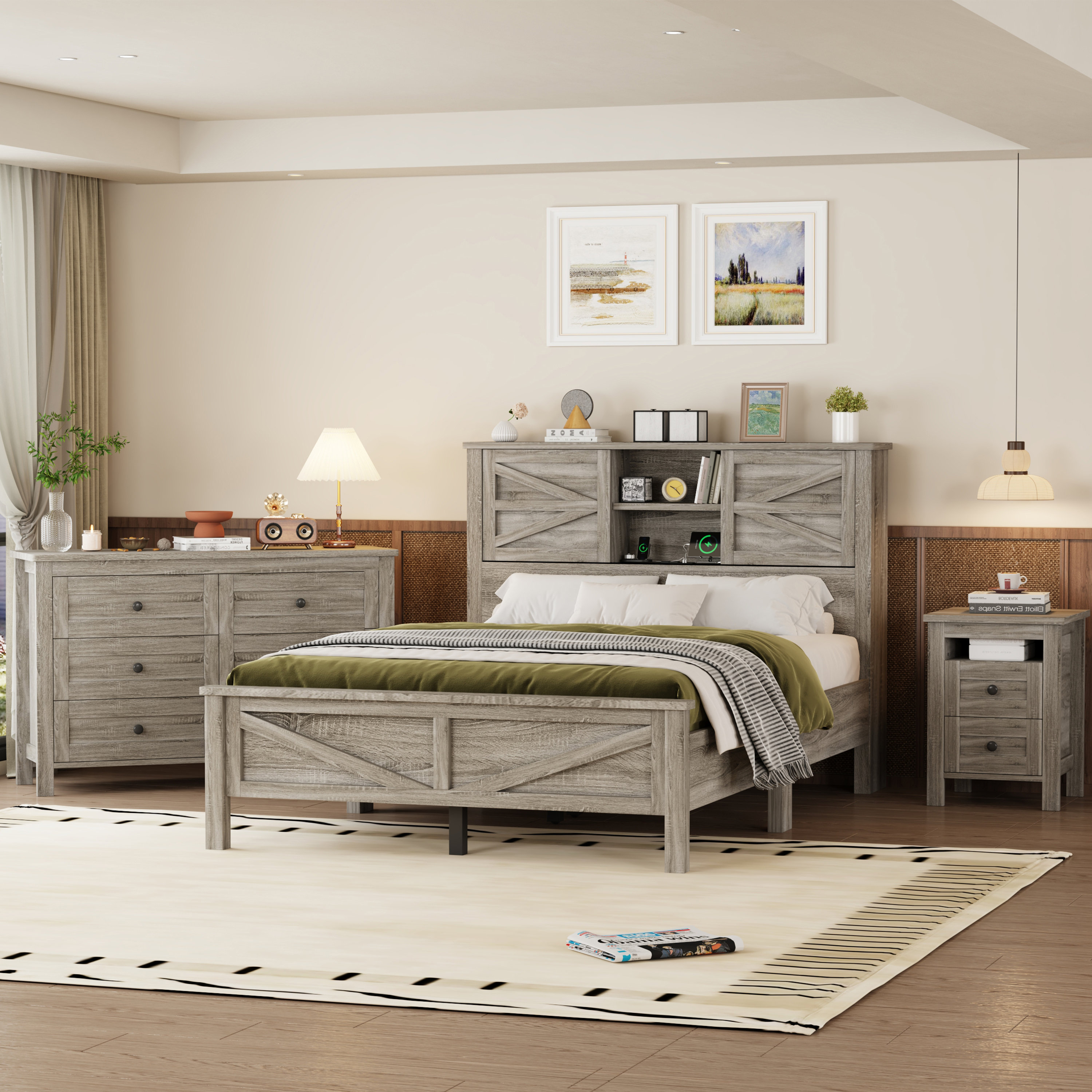 Winston Porter Baadur 3 Piece Platform Wood Bedroom Set | Bed ...