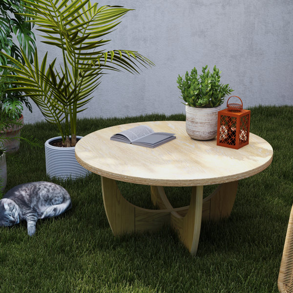 Healthomse 36" Round Wooden Coffee Tables,Oak | Wayfair