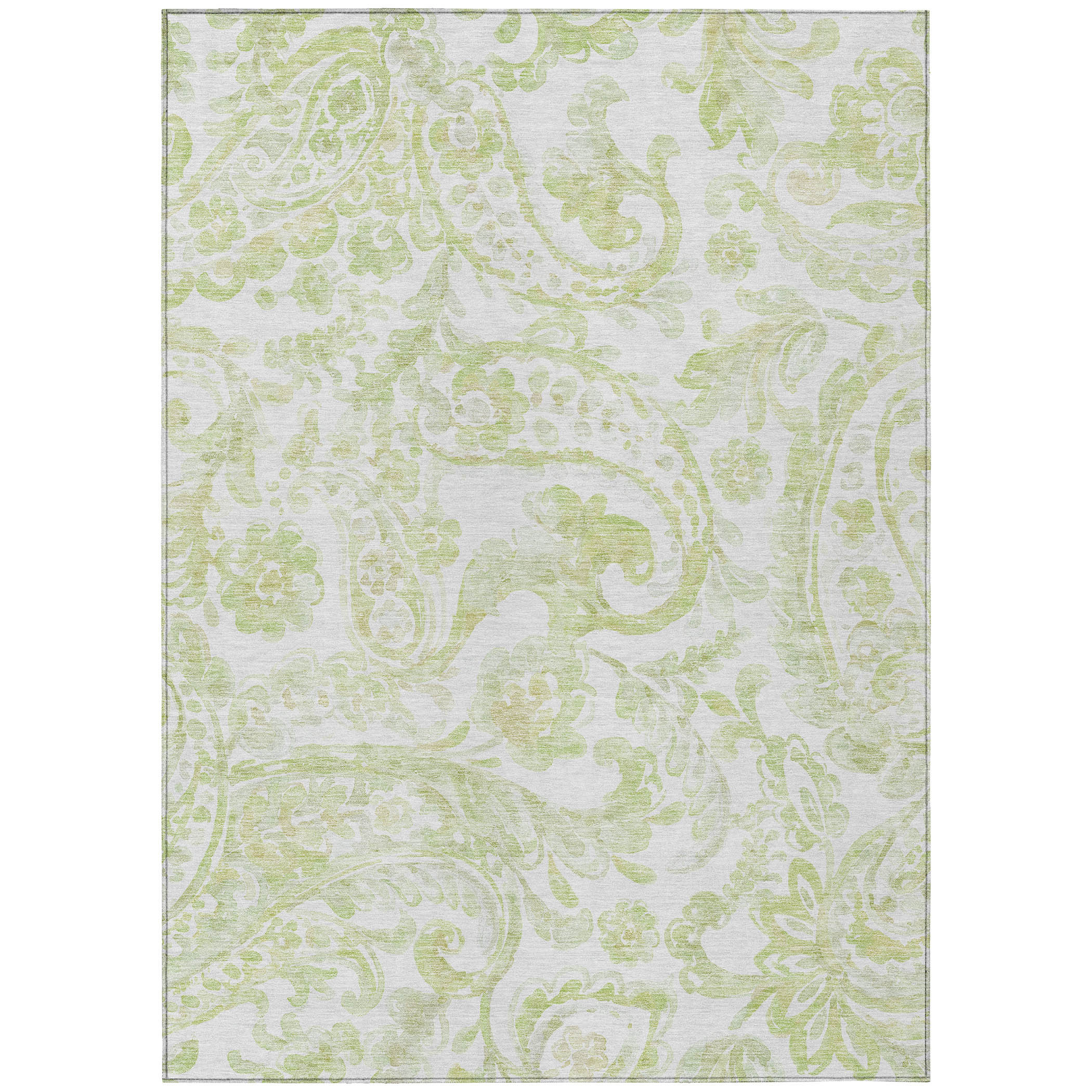 HomeRoots 3' X 5' Ivory Paisley Washable Indoor Outdoor Area Rug | Wayfair
