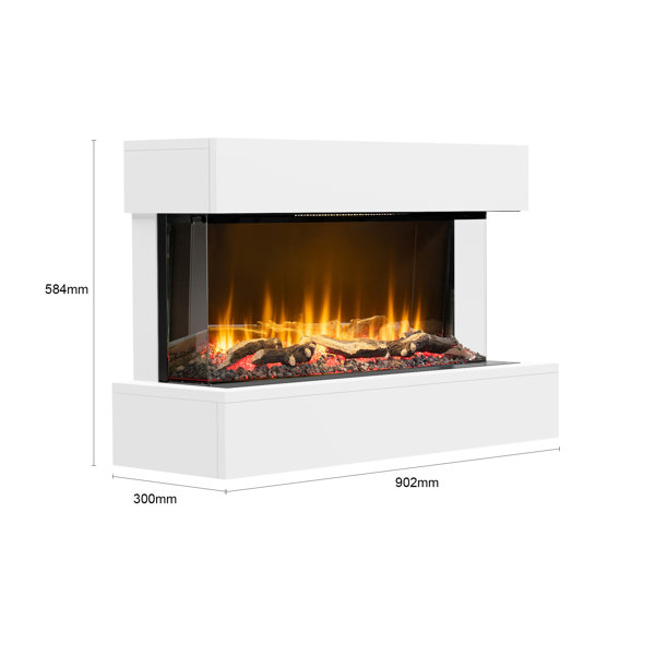 Flare Avant Wall Hung or Plinth Mounted Fireplace | Wayfair.co.uk