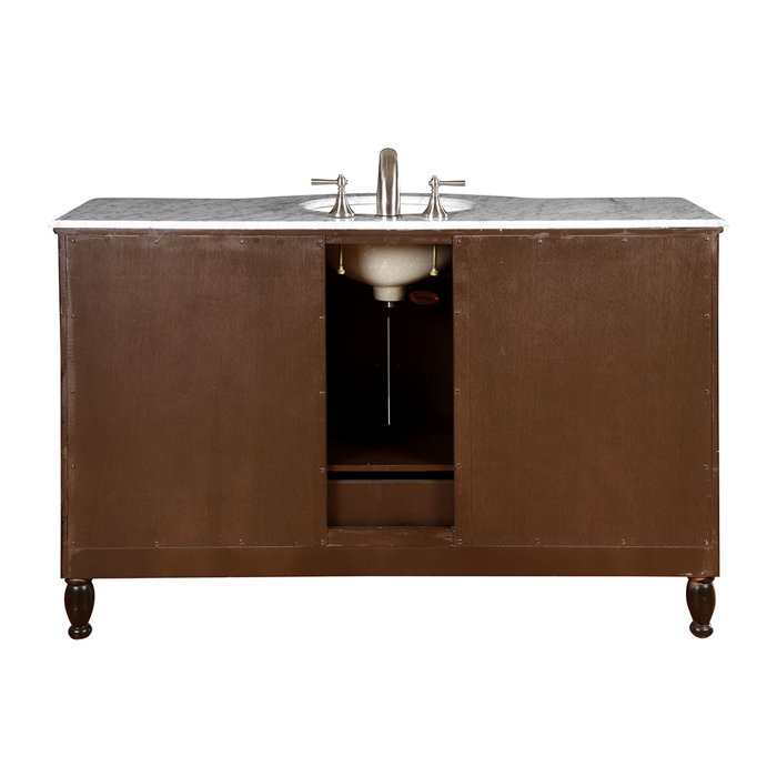 Darby Home Co Davian 58'' Single Bathroom Vanity with Marble Top ...