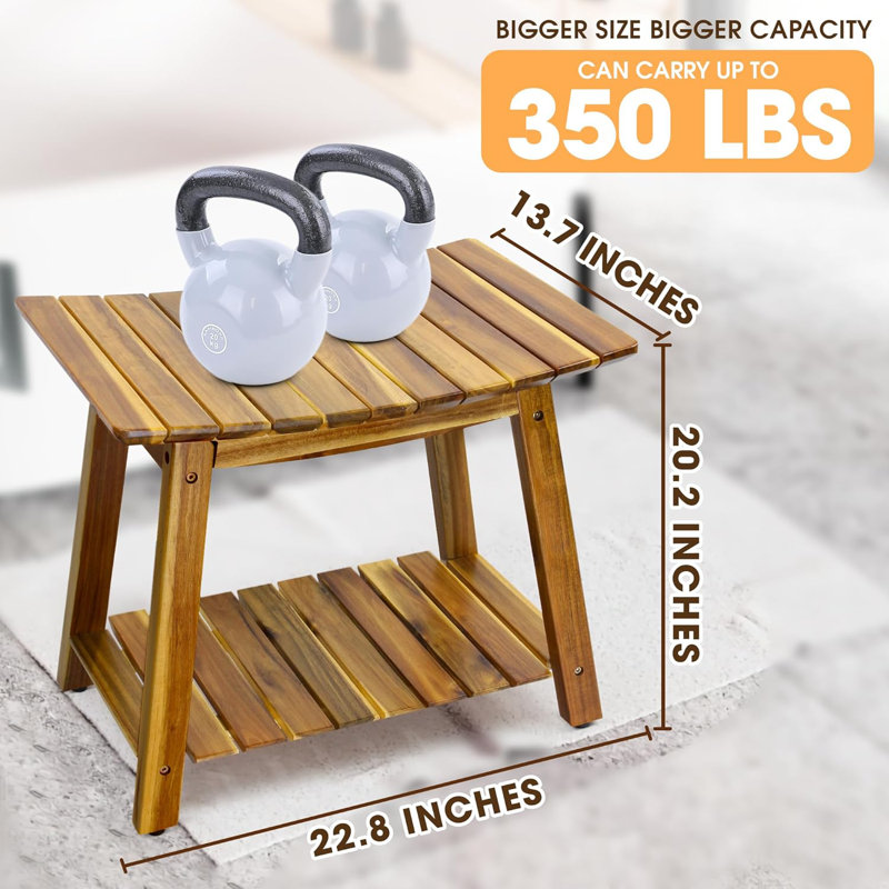 Minoky Shower Stool Bench Chair For Inside Shower To Sit On, 24 Inches ...