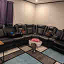 Orren Ellis Jekari 3 - Piece Vegan Leather Reclining Sectional ...