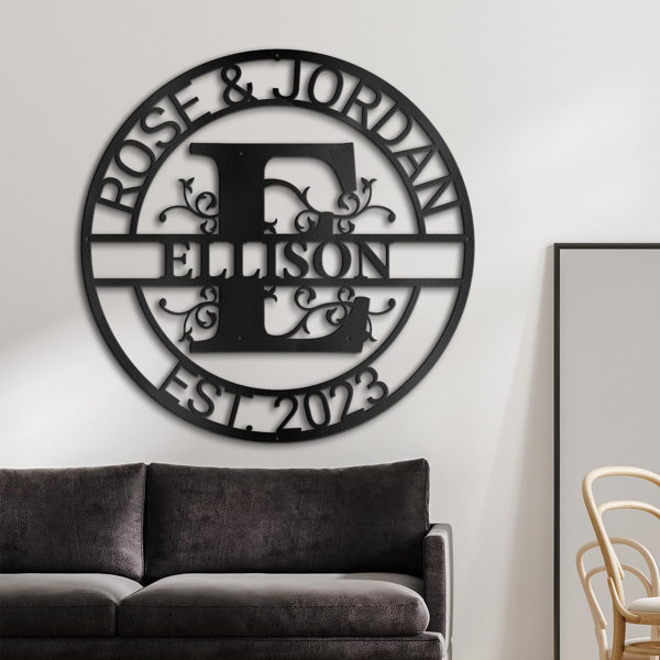 SIGNLEADER Metal Custom Name Letter Signs, Unique Family Gift Wall ...