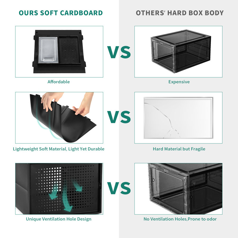 Rebrilliant Stackable Shoe Storage Box & Reviews | Wayfair