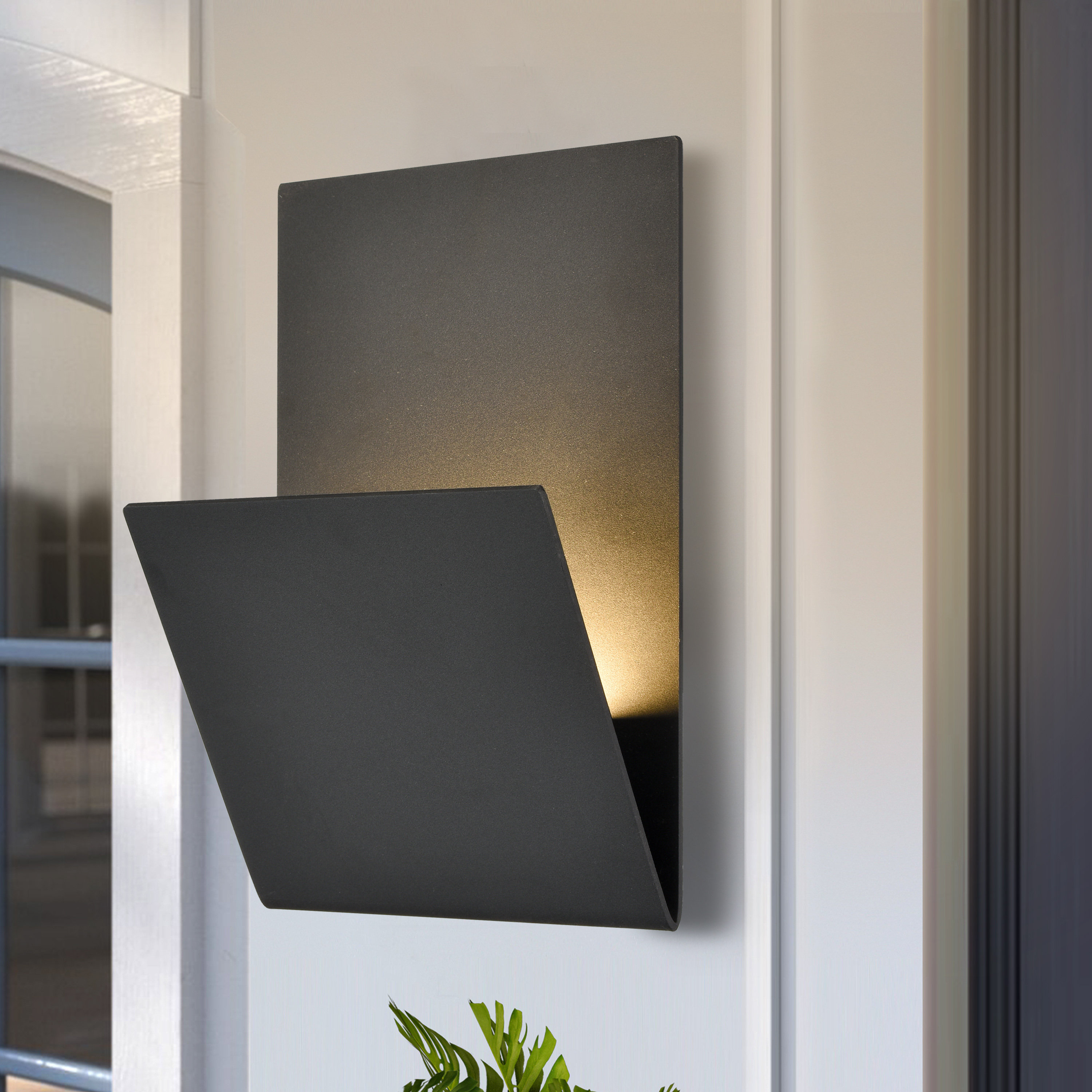 Wrought Studio™ Haxhi Steel LED Wall Light | Wayfair