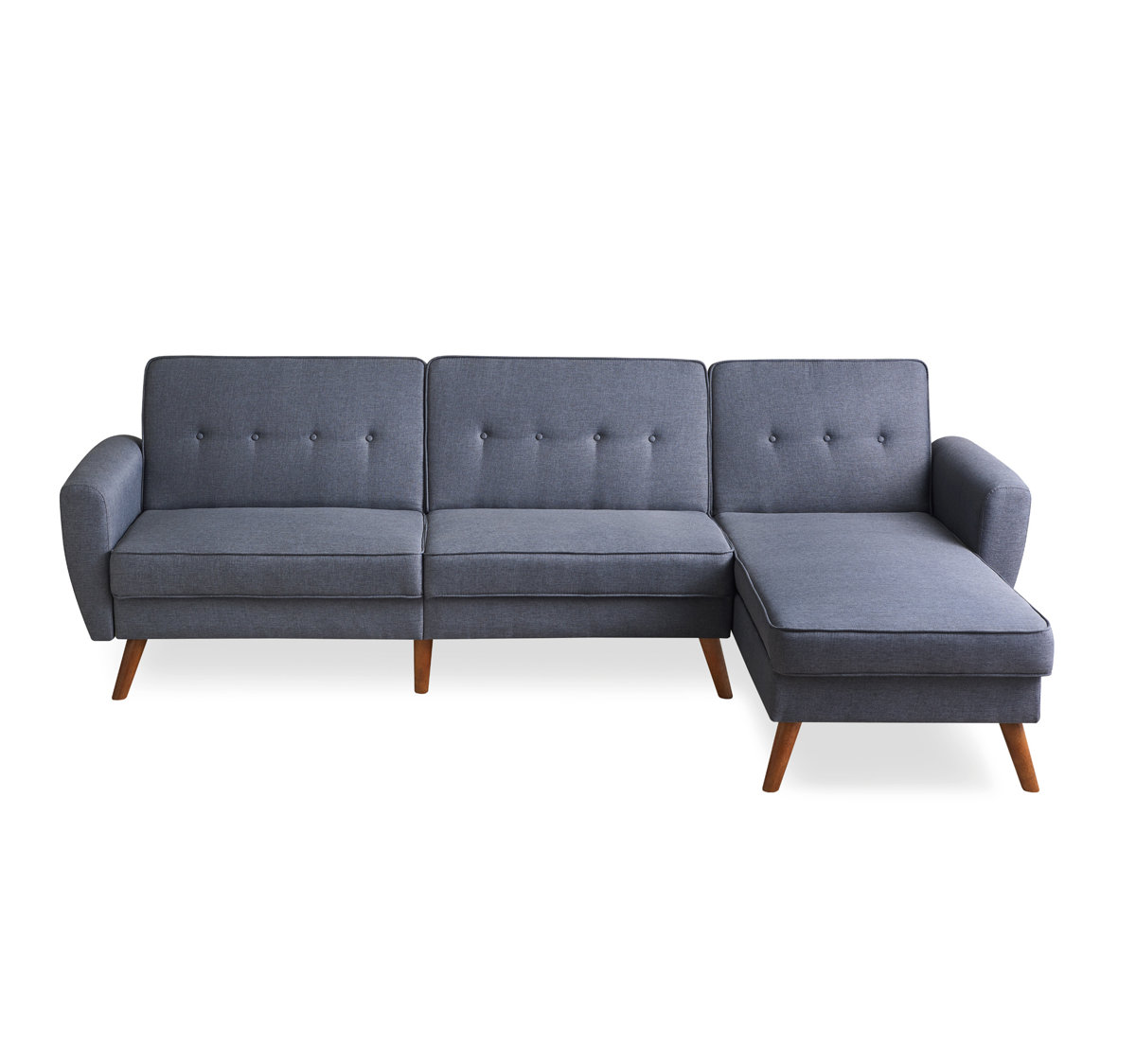 Mercury Row® Basquez 110" Wide Reversible Sofa Bed & Storage Chaise ...