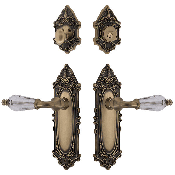 Nostalgic Warehouse Victorian Entry Set with Parlour Crystal Lever ...