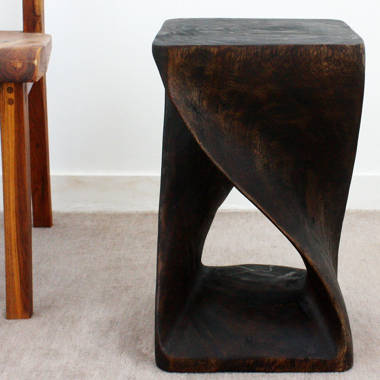 Union Rustic Delrosario Solid Wood Abstract End Table - Wayfair Canada