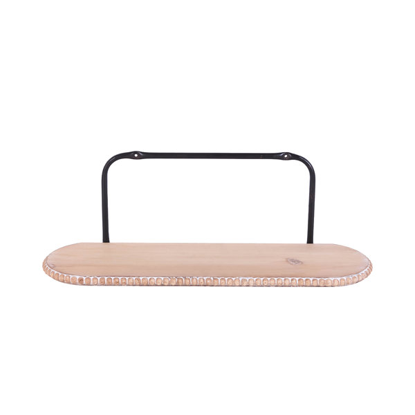 Kelly Clarkson Home Mariah Oval Metal Accent Shelf with Live Edge ...