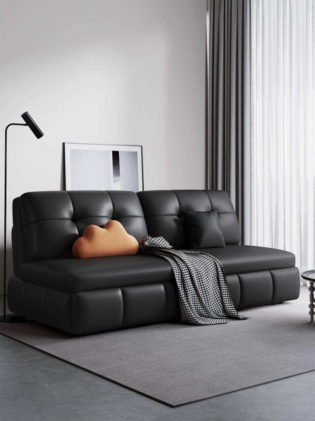 Corrigan Studio® Simple and Modern Cat-Scratch Leather Carbon Steel ...