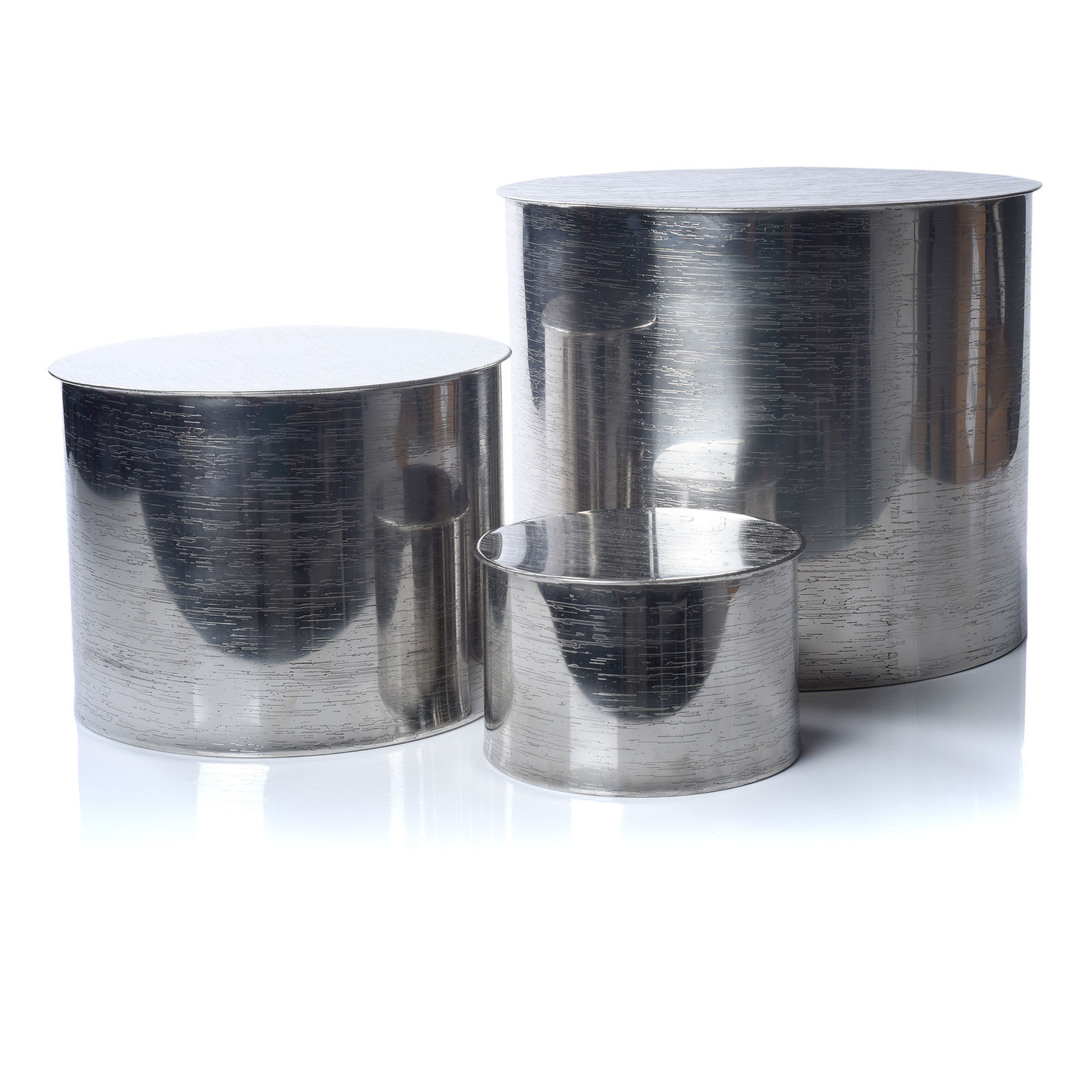 Orren Ellis Hardison Stainless Steel 3 Riser - Set of 3 Risers Small, Medium, Large | Wayfair
