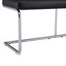 Ivy Bronx Black Shoe Changing Bench Silver Metal Legs, Sofa Bench ...