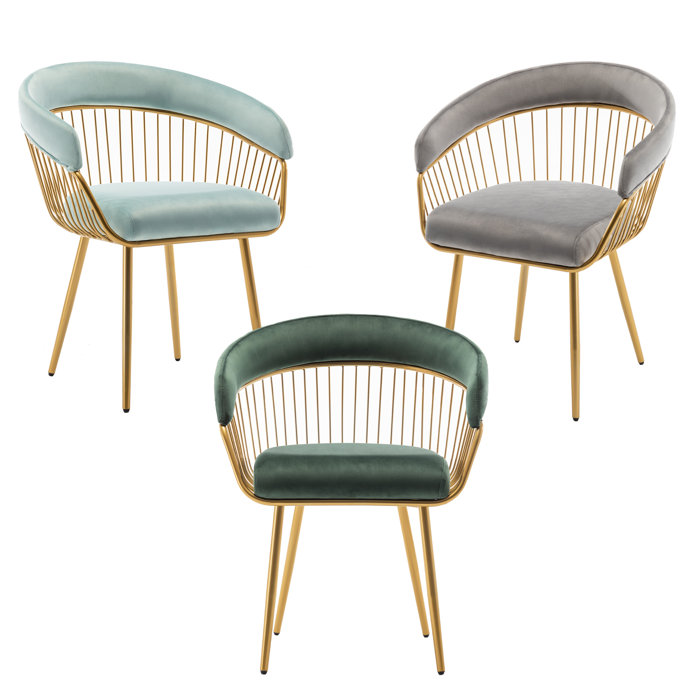 Mercer41 Emaad Leisure Modern Living Dining Room Accent Arm Chairs Club ...