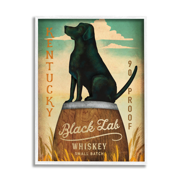 Trinx Black Lab Whiskey VIntage Brewing Sign Framed On Wood by Ryan ...