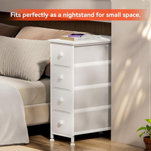 Rebrilliant Dresser for Bedroom Narrow Small Dresser Organizer Closet 4 ...