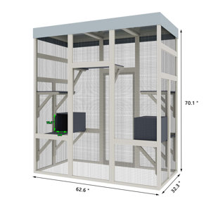 Ophelia & Co. Outdoor Pet Enclosure with Premium Features for Safety ...