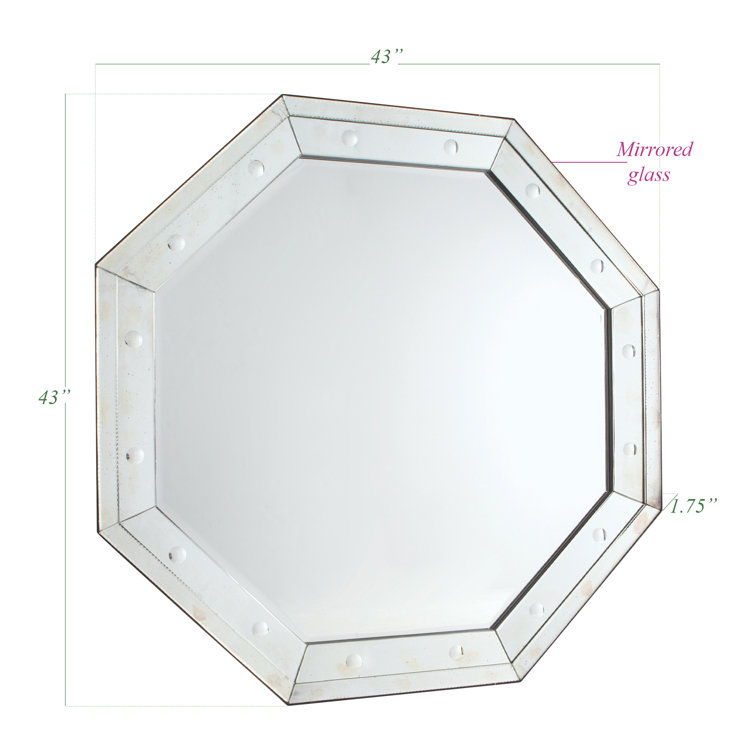 Hip Vintage Octa Glass Octagon Wall Mirror | Wayfair