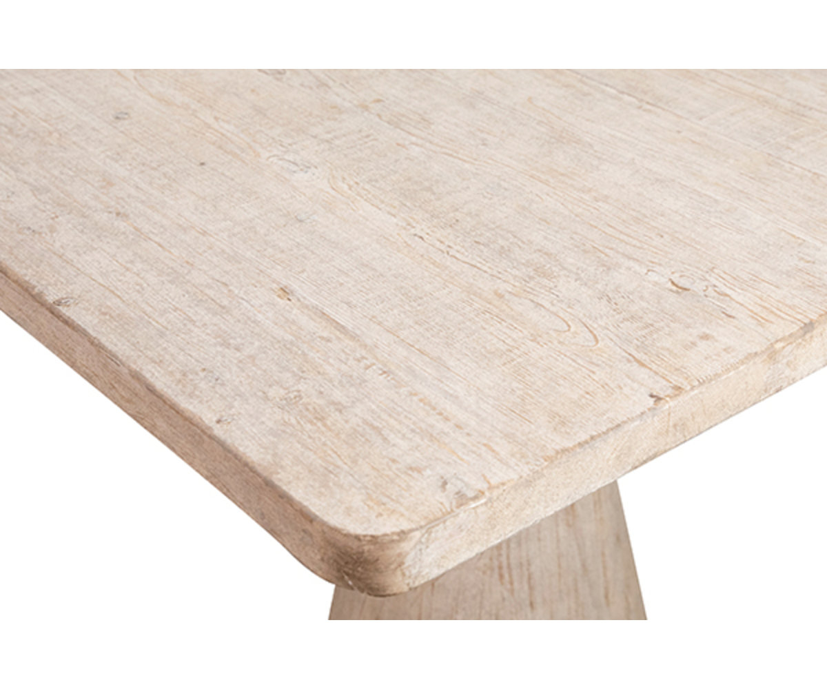 Dovetail Furniture Zaya 108" Rectangular Reclaimed Pine Double Cone ...