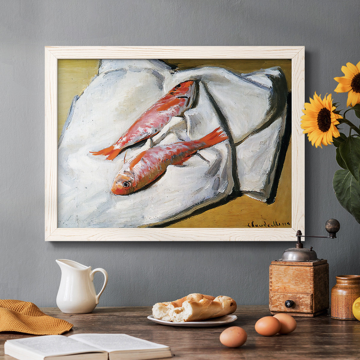 Highland Dunes Red Mullets, 1869- Rustic Framed Gallery Wrapped Canvas ...