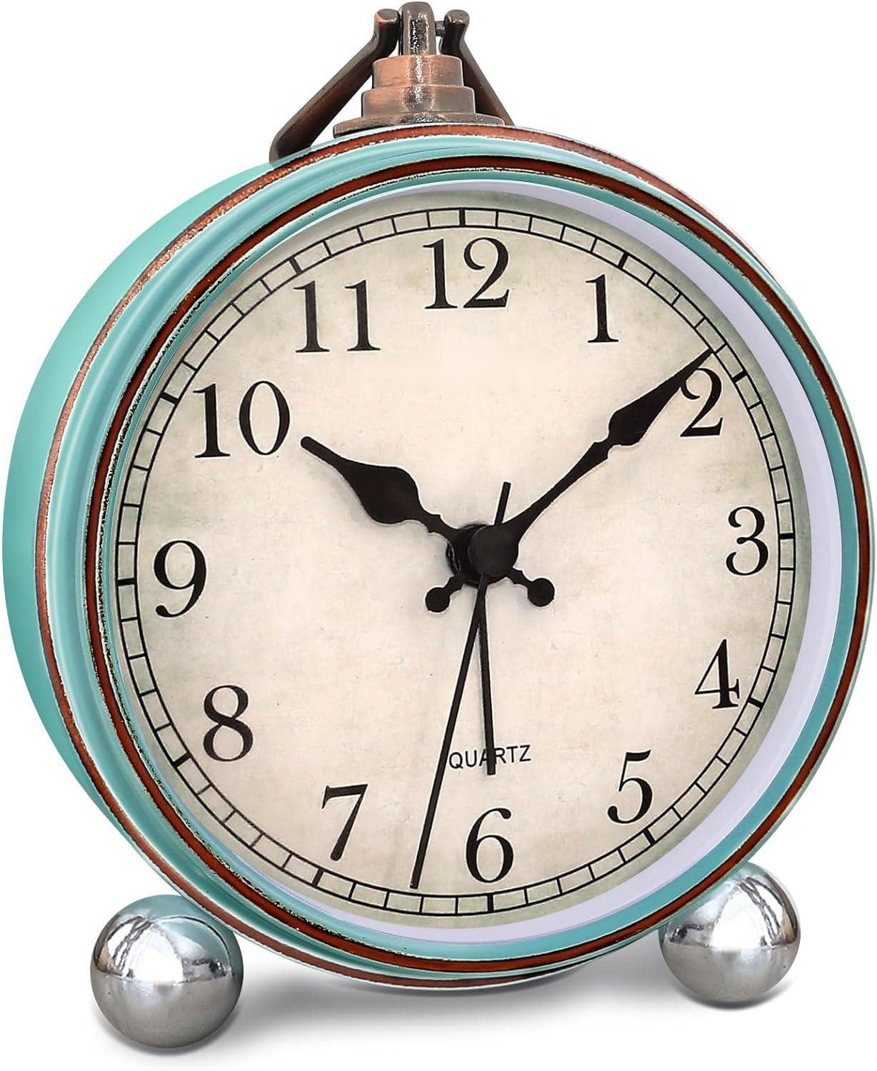 Alcott Hill® 4" Small Battery Operated Antique Retro Analog Alarm Clock ...