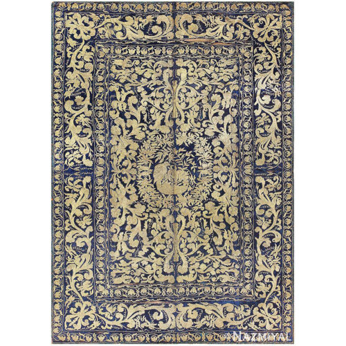 Nazmiyal Collection Blue Antique Balkan Embroidery Textile | Wayfair