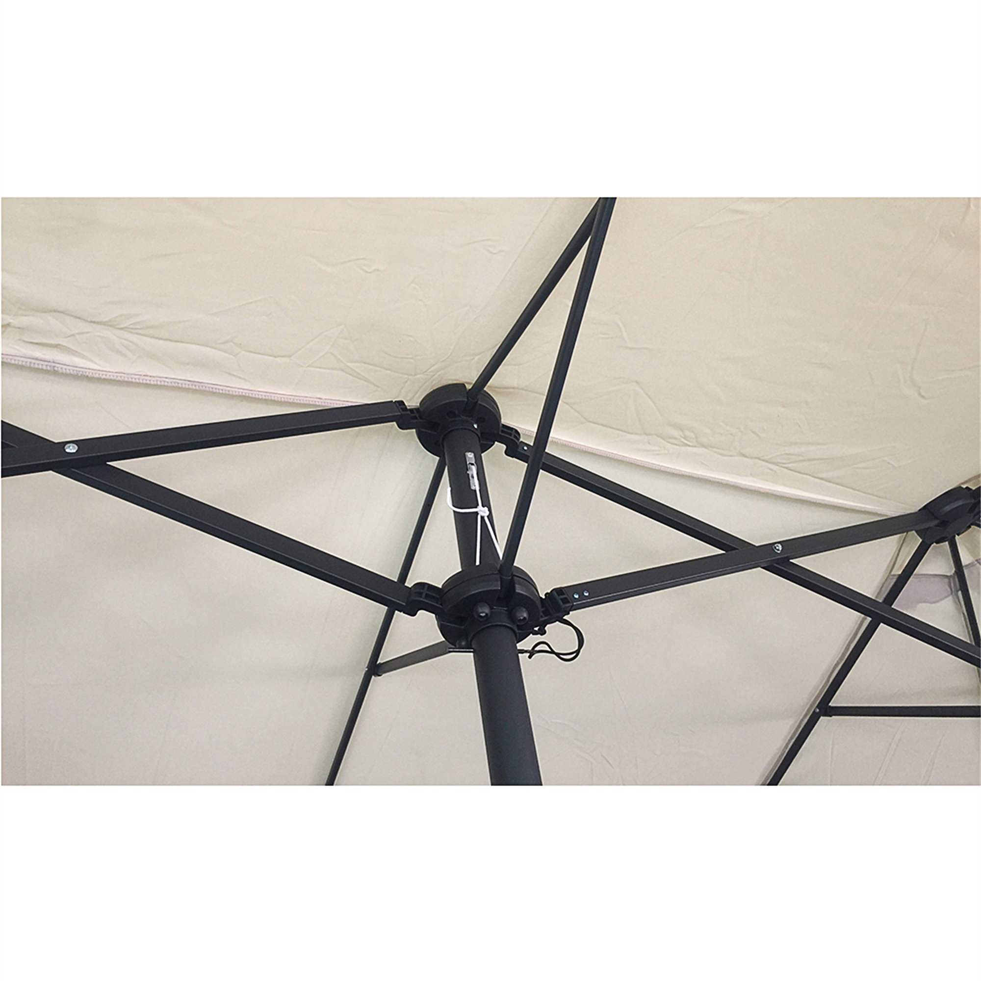 Arlmont & Co. Parasol de jardin à double face 15 x 9 pi avec parasol ...