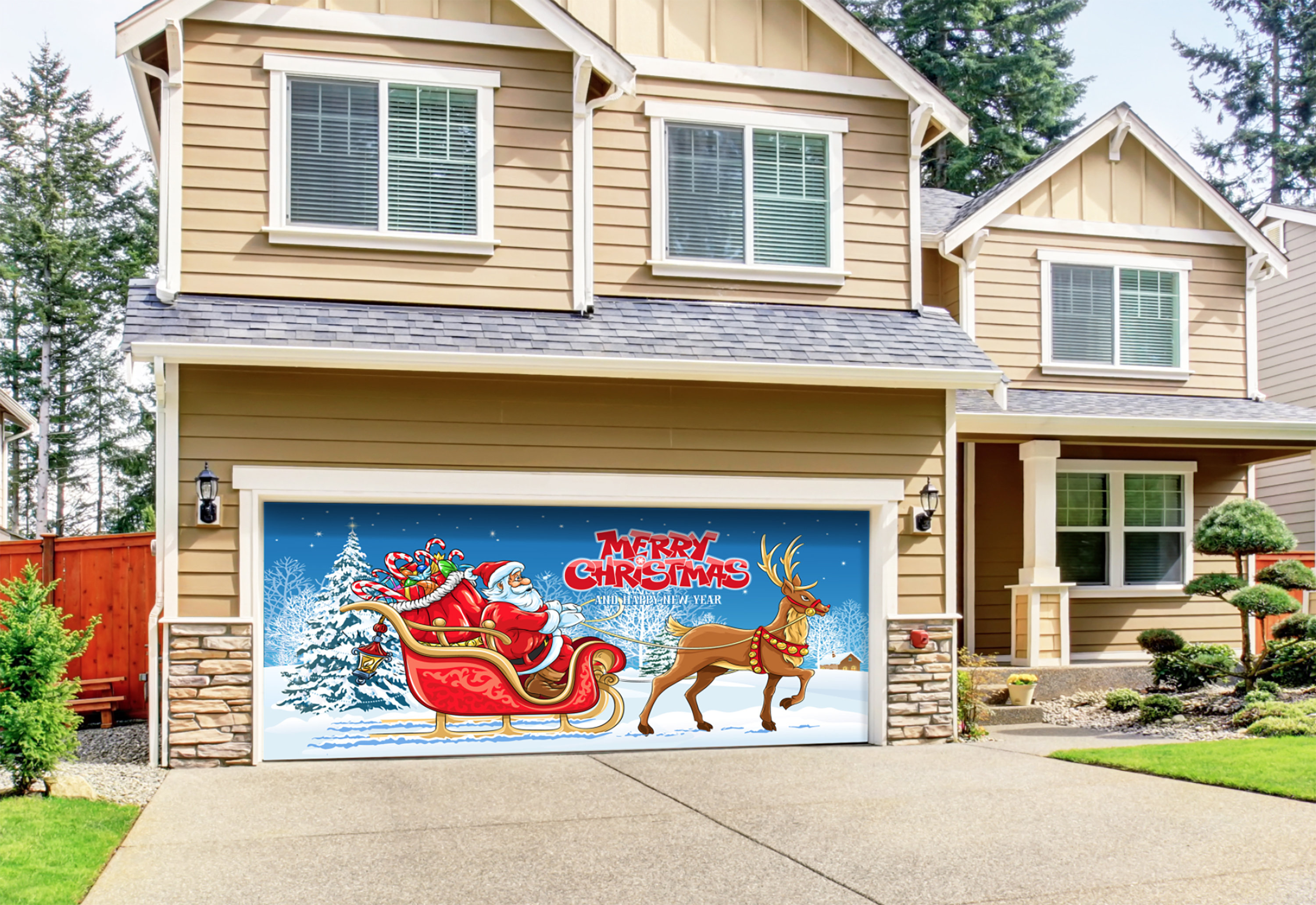 The Holiday Aisle® Santa's Sleigh Door Mural & Reviews - Wayfair Canada