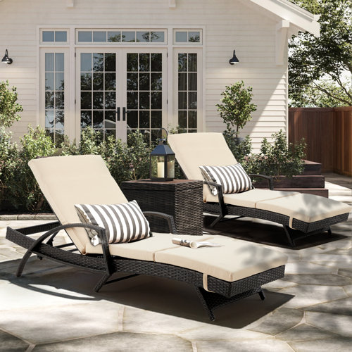 Wayfair | Double Patio Chaise Lounge Chairs