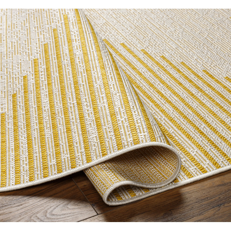 The Twillery Co.® Granby Geometric Yellow Indoor/Outdoor Area Rug ...