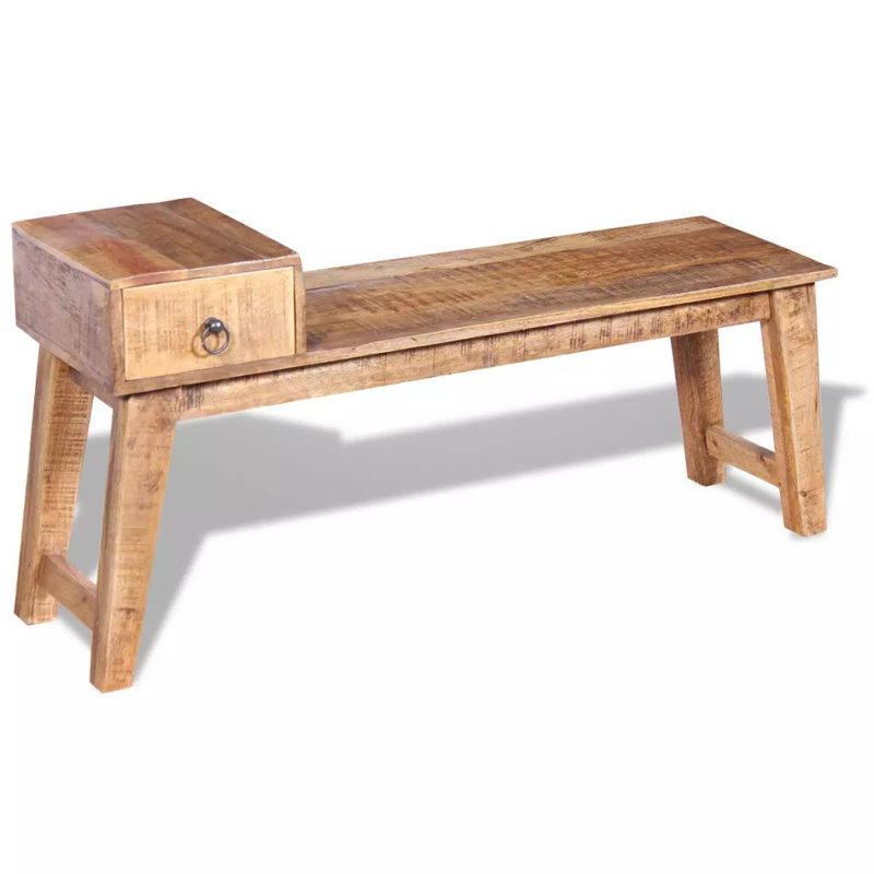 Millwood Pines Solid Wood Storage Bench | Wayfair
