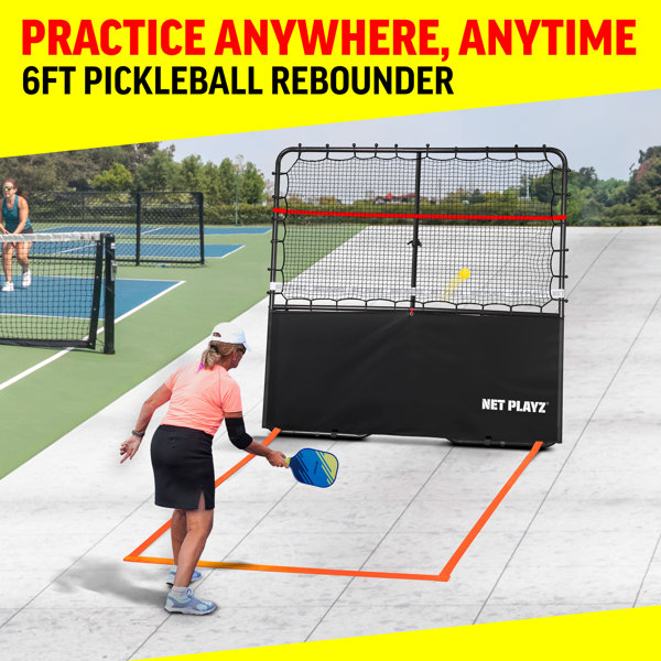 Net Playz Pickleball Rebounder Training Aid, Adjustable Angle Easy ...