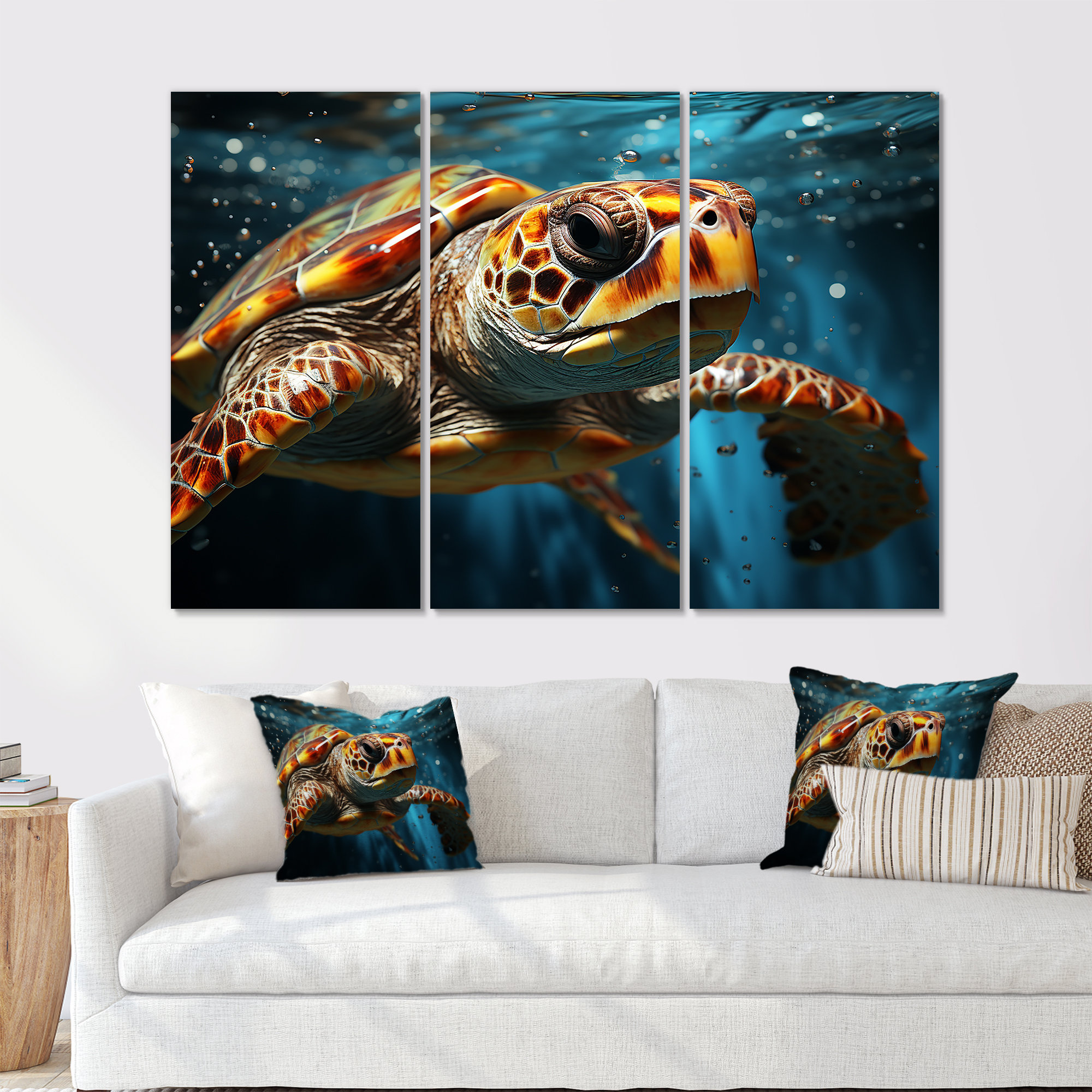 Bay Isle Home™ Abstract Representation Of A Turtles Swim Using - Turtle ...