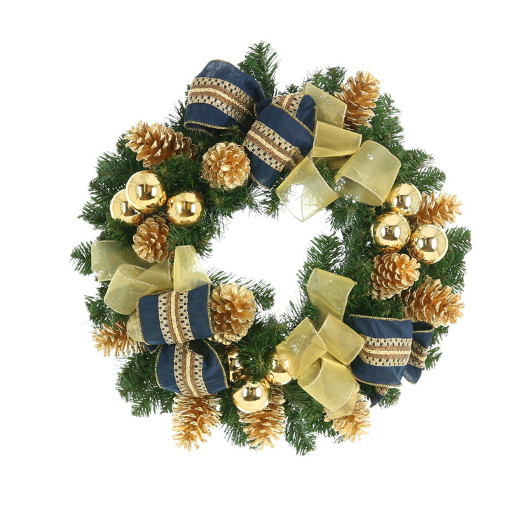 Creative Displays, Inc. Decorated 26" Pine Holiday Wreath With ...