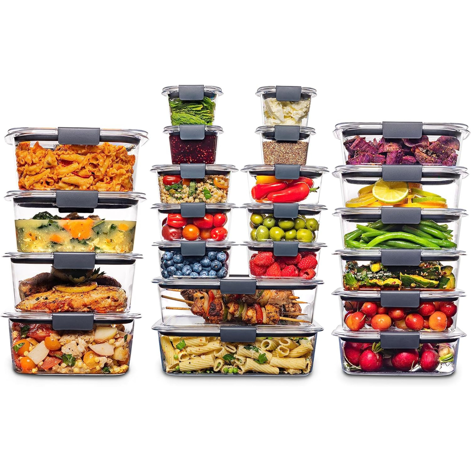 Prep & Savour Brilliance BPA Free 44-Piece Food Storage Containers Set ...