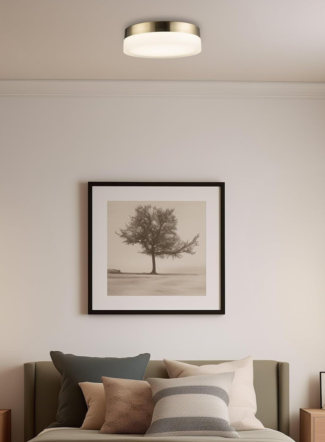 Mercer41 Kira Home Luna Modern Flush Mount Ceiling Light With ...