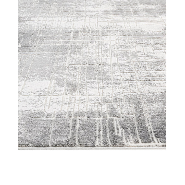 Hargun Valeria Striped Machine Woven 120 X 270 Grey Area Rug | Wayfair ...