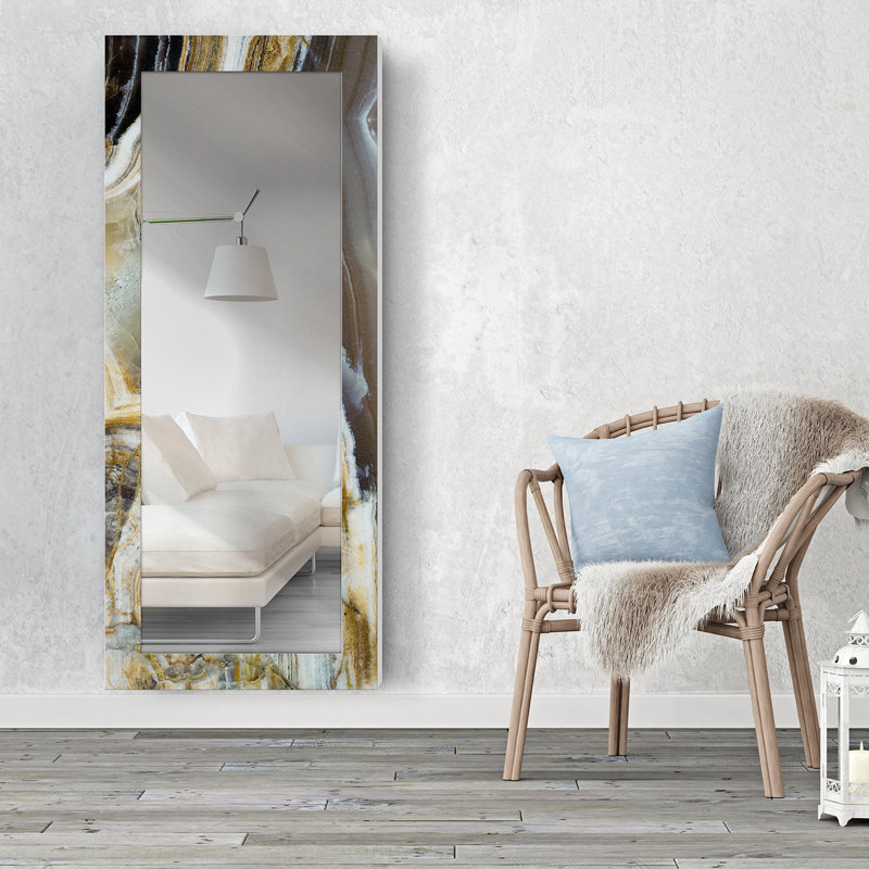 White Monaco Grandeur 60 "x 24" Full Length 4" Framed Floor / Wall ...