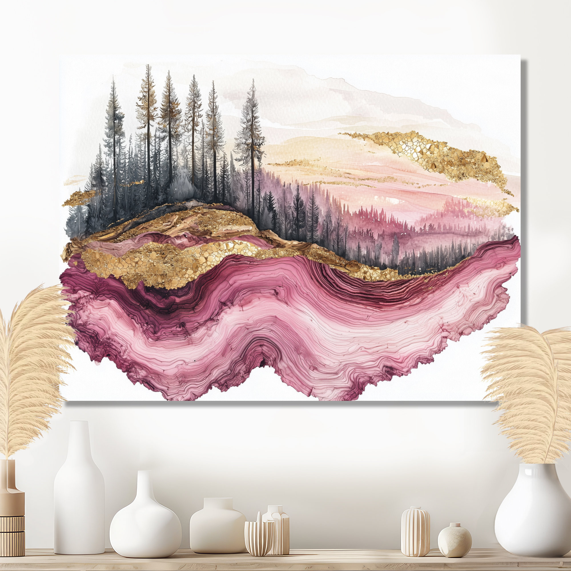 Millwood Pines Ruby Crystal Lake Into The Pine Forest IV - lake Wall ...
