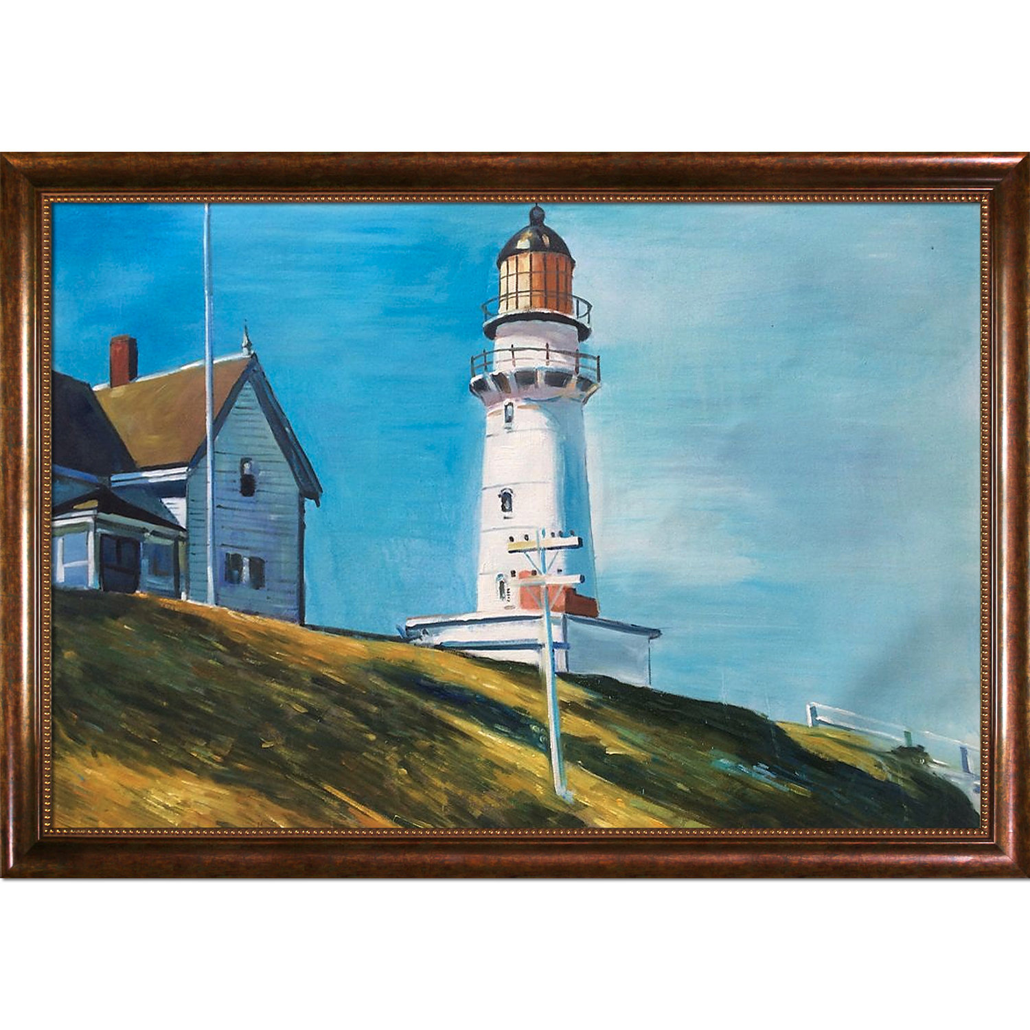 Vault W Artwork Hopper Light at Two Lights by Edward Hopper Framed ...