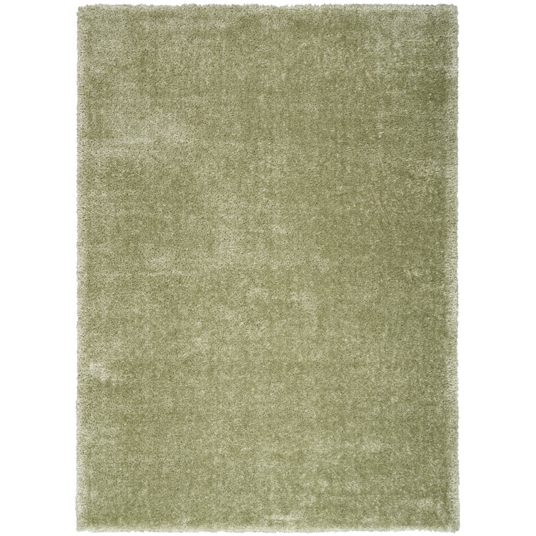 Wade Logan® Bernadean Pacific Shag Solid Green Area Rug & Reviews | Wayfair