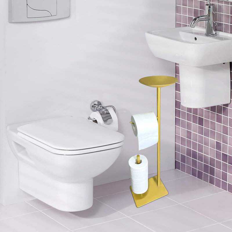 Rebrilliant Free Standing Toilet Paper Holder | Wayfair