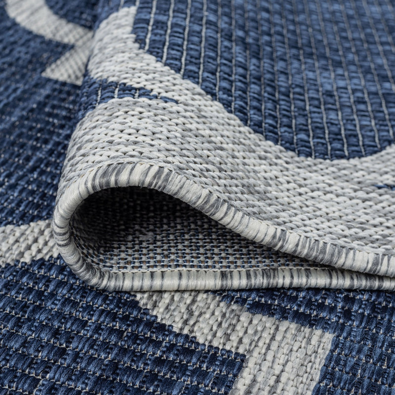 Charlton Home® Lovelle Flatweave Navy Indoor/Outdoor Rug & Reviews ...