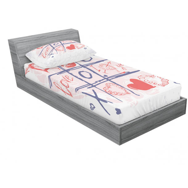 Bless international Red/Black/Cream Microfiber Glam 3 Piece Duvet Cover ...