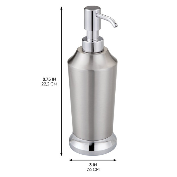iDesign Stainless Refillable Steel Hand Soap Dispenser, Brushed ...