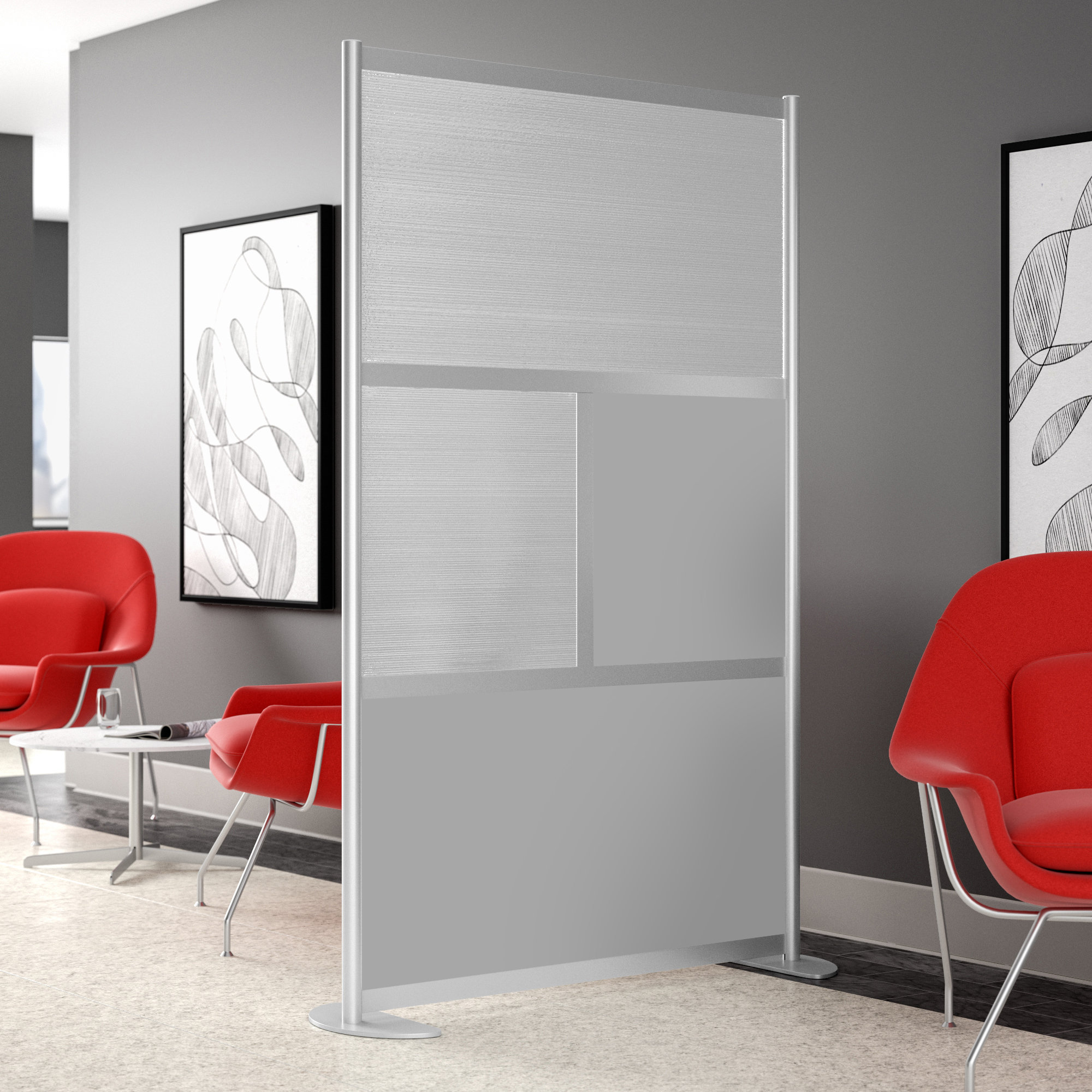 The Twillery Co. Orrie Modern 4 Panel Office Partitions & Reviews | Wayfair