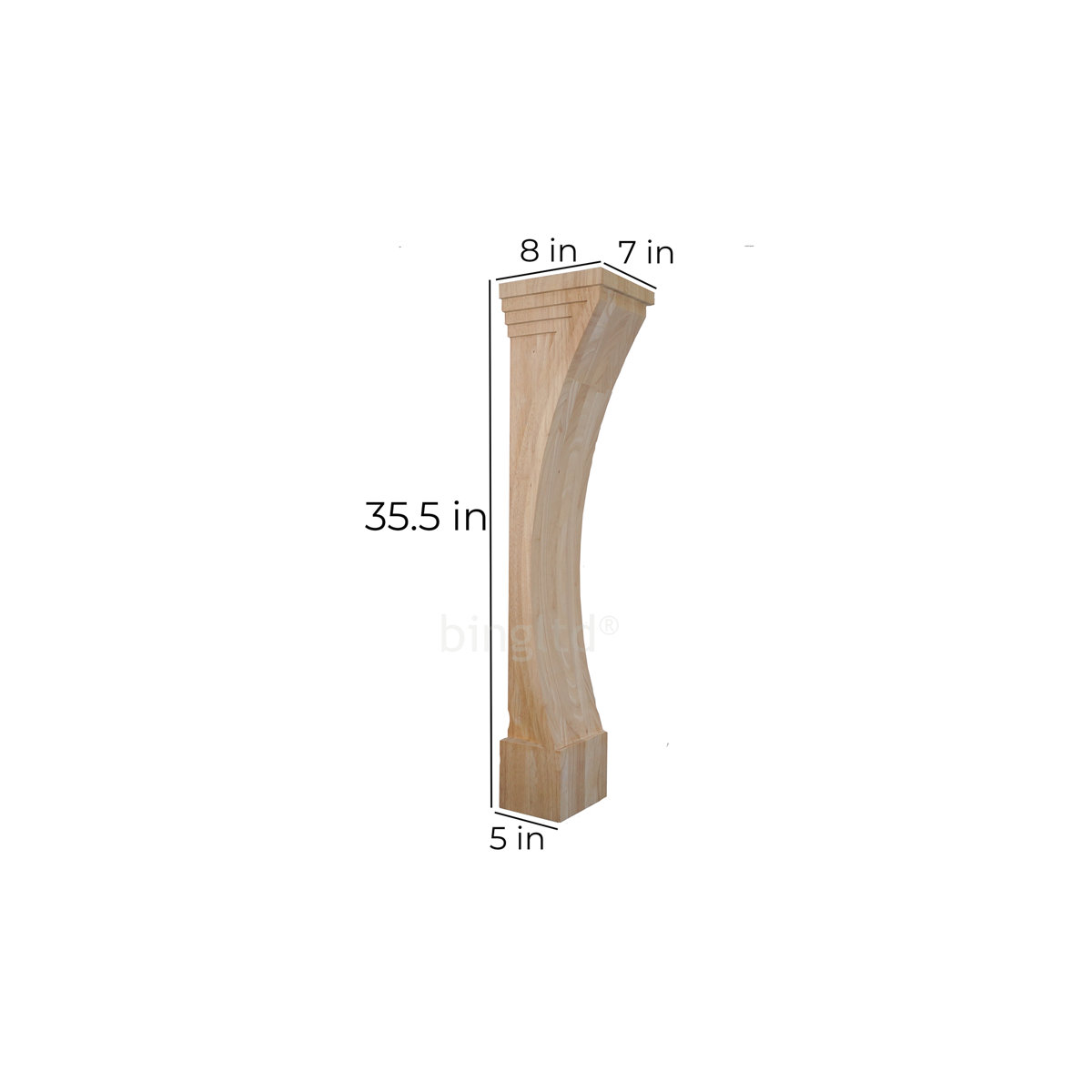 Ophelia & Co. 35.5" Traditional Style Mantel Fireplace Leg Corbel | Wayfair