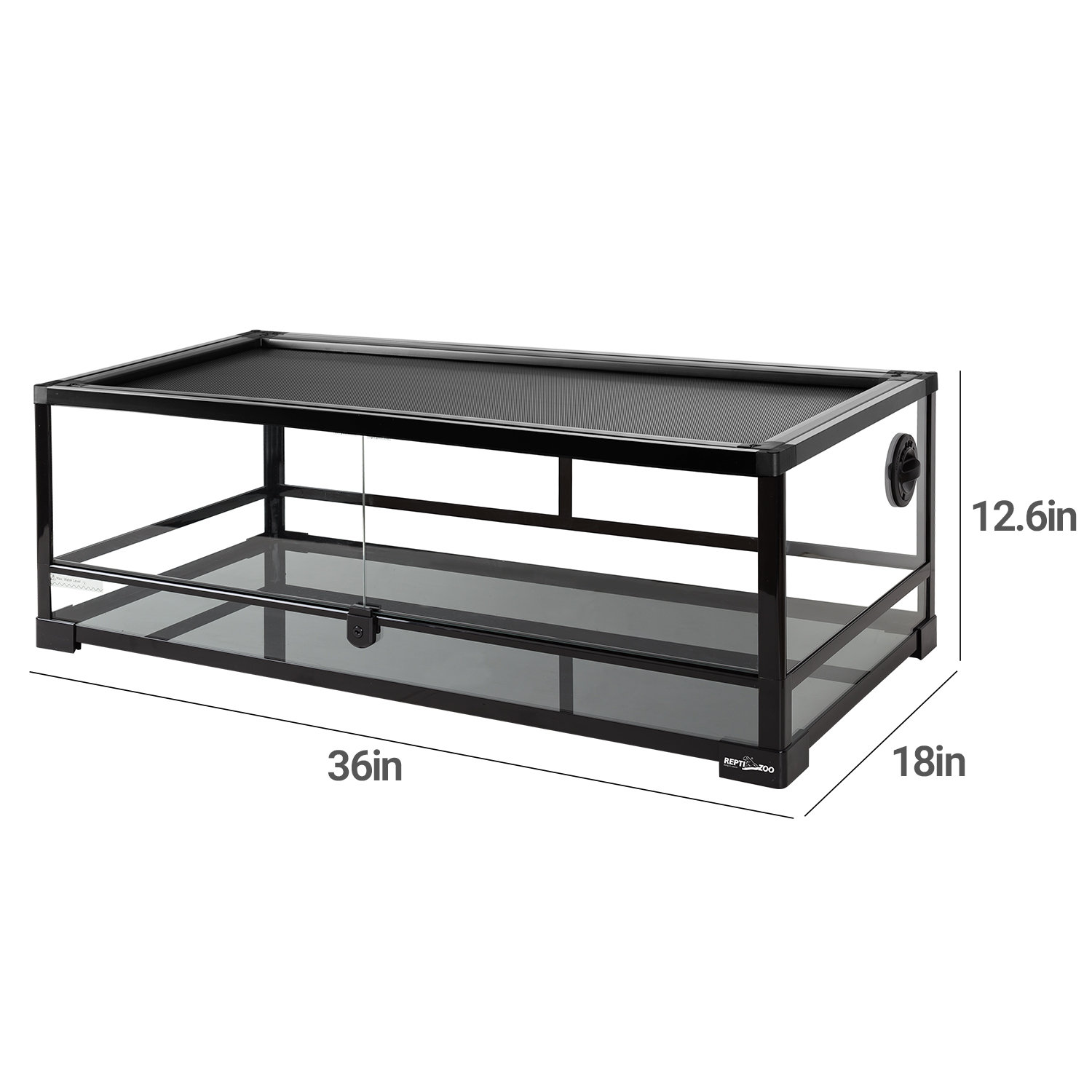 OiiBO 35 Gallon Reptile Glass Terrarium Tank Double Hinge Door With ...
