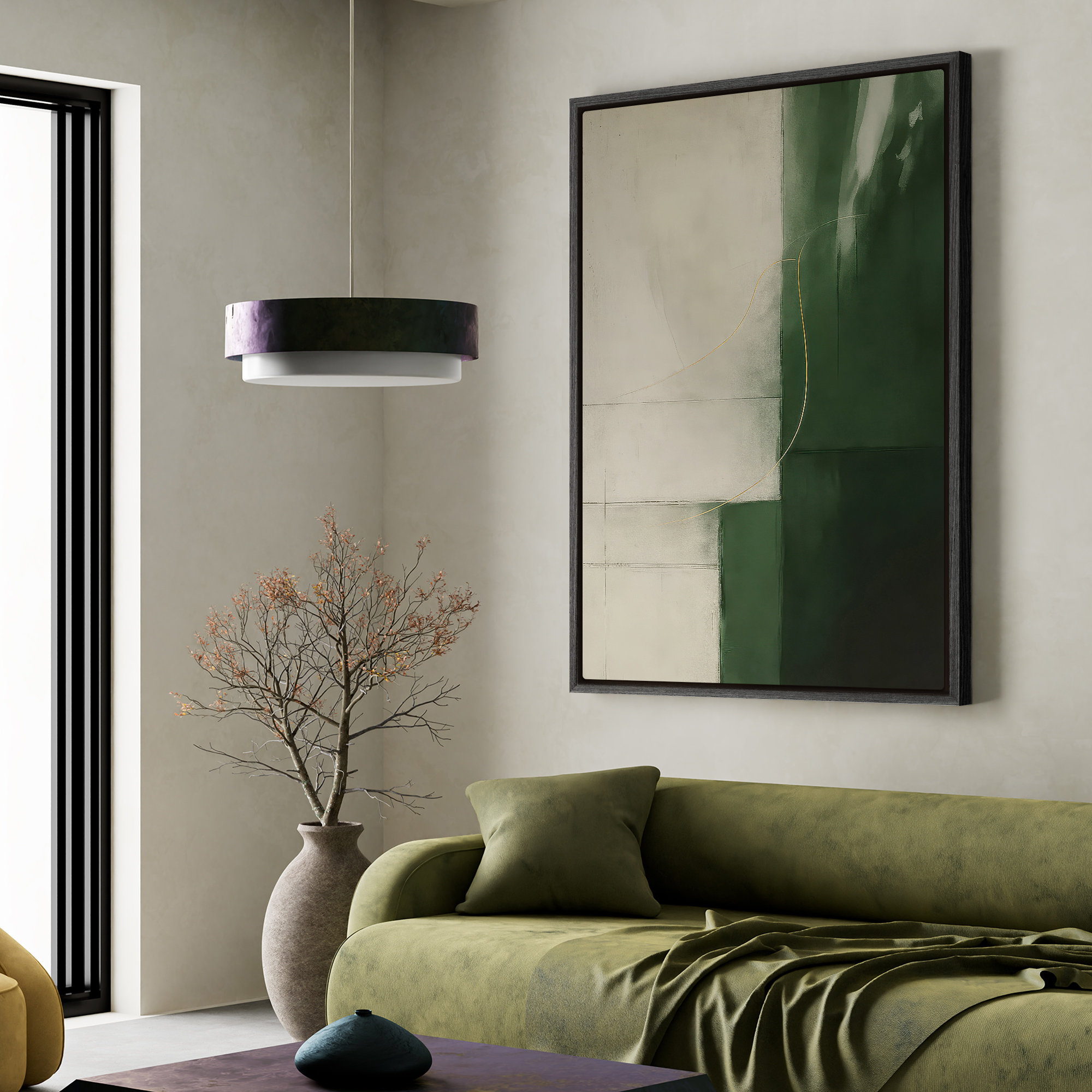 Ashbrook Framed Canvas Wall Art, Vintage Abstract Wall Canvas Prints ...